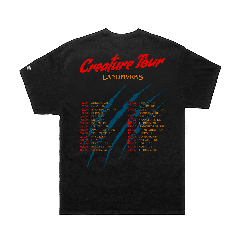 Creature Tee with Creature tourdates – LANDMVRKS APPAREL